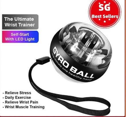 Gyro Ball Gyroscope LED Wrist Ball Power Gym Training Exercise Tool ...