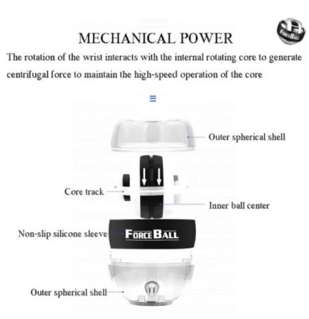 Gyro Ball Gyroscope LED Wrist Ball Power Gym Training Exercise Tool ...