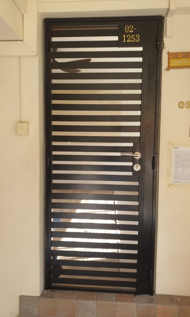 HDB/HDB RESALE/BTO/ mild steel gate, Furniture & Home Living, Security ...