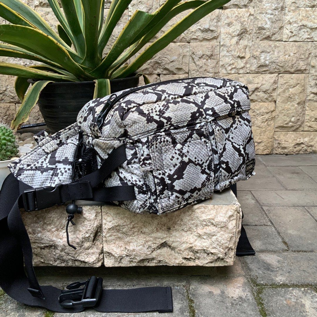 HEAD PORTER PYTHON SNAKE SERIES TANKER WAIST BAG FW16 RARE, Fesyen Pria ...