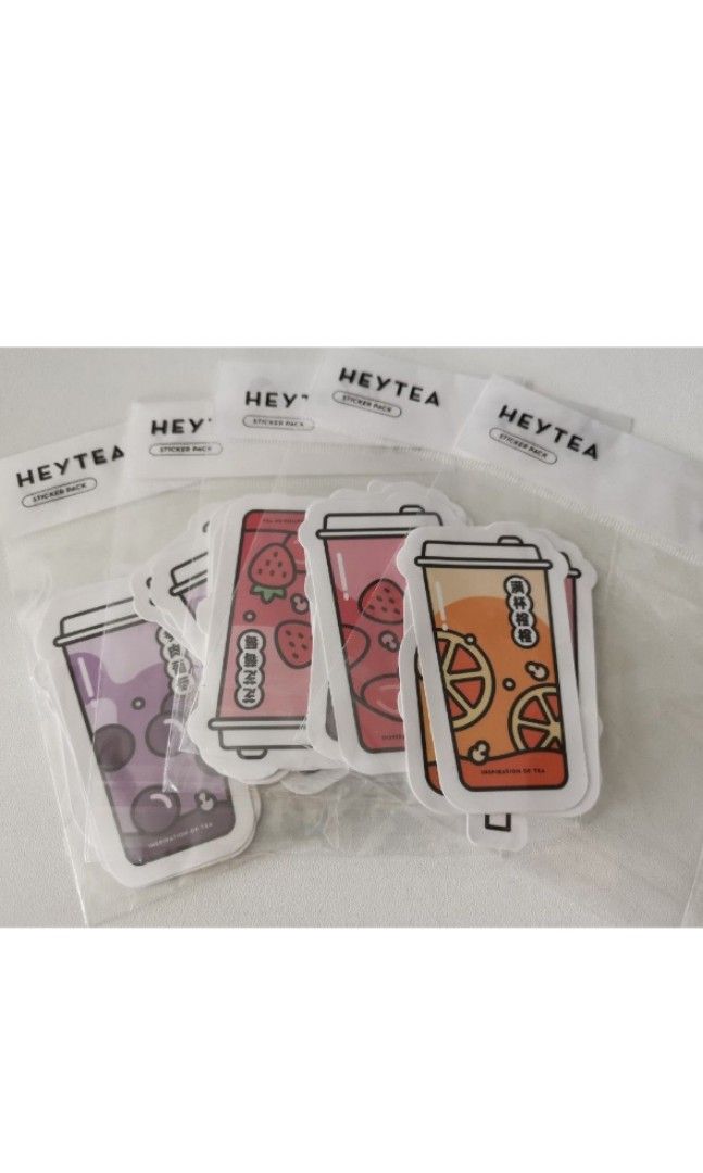 Heytea Official Sticker Pack, Hobbies & Toys, Stationery & Craft, Art ...