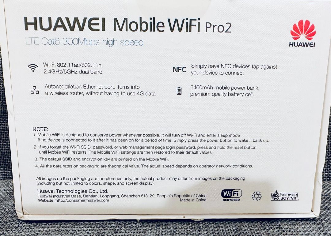 Huawei Mobile WiFi Pro 2 - 2.4GHz/5GHz, Ethernet port, 3-in-one ...