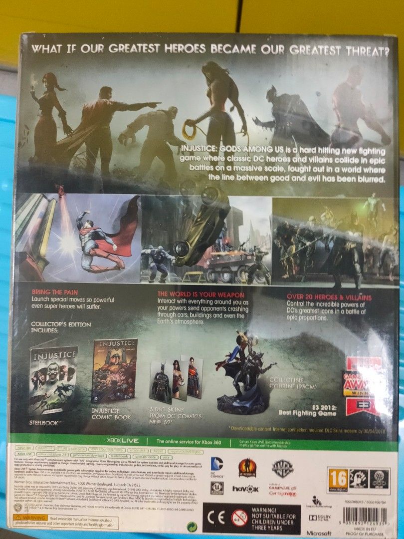 Xbox 360 Injustice Gods Among Us Collectors edition (Game and ...