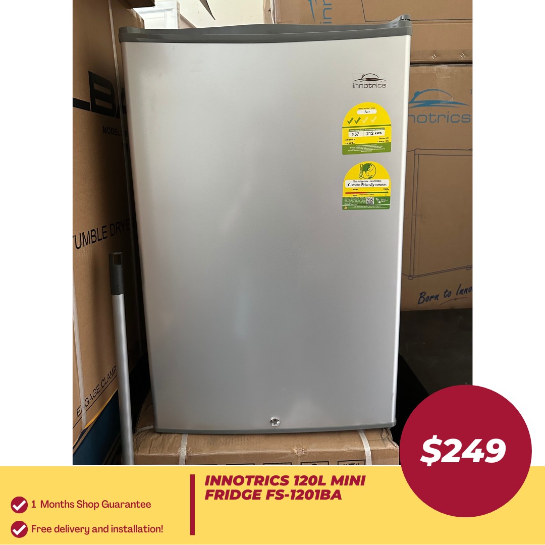 INNOTRICS 120L Mini Fridge FS-1201BA, TV & Home Appliances, Kitchen ...