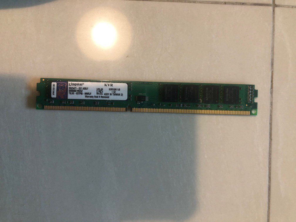 Kingston 8GB ram KVR16N11/8 DDR3, Computers & Tech, Parts & Accessories ...