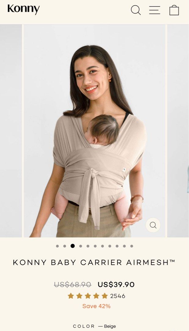 Konny Baby Carrier Airmesh, Babies & Kids, Going Out, Carriers & Slings on Carousell