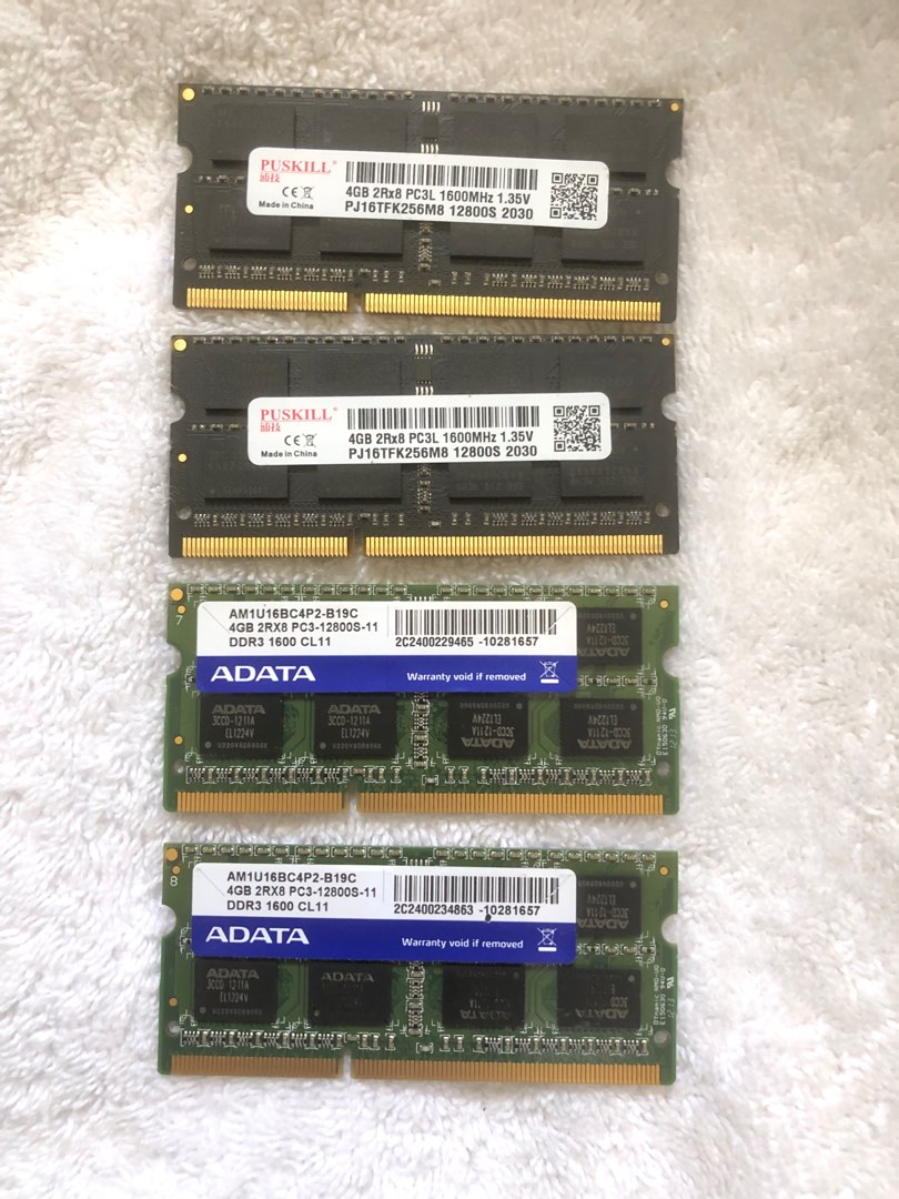 Laptop RAM 4GB 2Rx8 PC3-12800 Per Piece, Computers & Tech, Parts & Accessories, Computer Parts ...