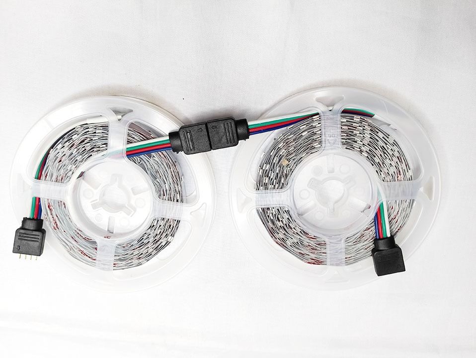 LED STRIP LIGHT RGB DC 12V, 2835 54 LEDs WATERPROOF, 24-KEY IR CONTROL ...