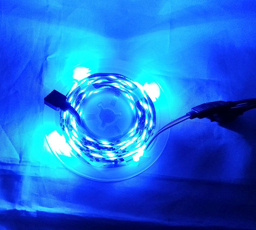 LED STRIP LIGHT RGB DC 12V, 2835 54 LEDs WATERPROOF, 24-KEY IR CONTROL ...