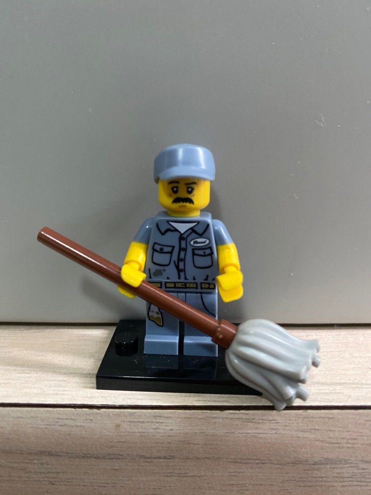Lego Mini figurines Janitor, Hobbies & Toys, Toys & Games on Carousell