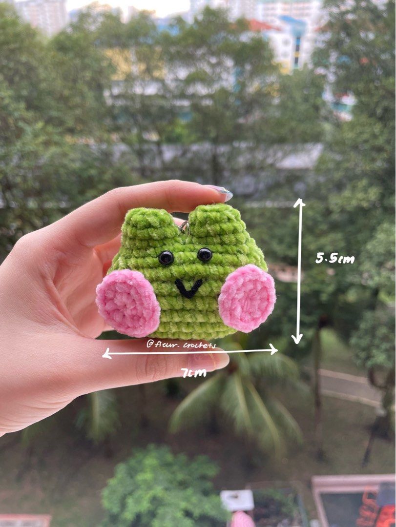 Lenini Line Friends Frog Crochet Keychain, Hobbies & Toys, Stationery ...