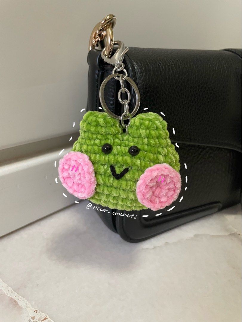 Lenini Line Friends Frog Crochet Keychain, Hobbies & Toys, Stationery ...