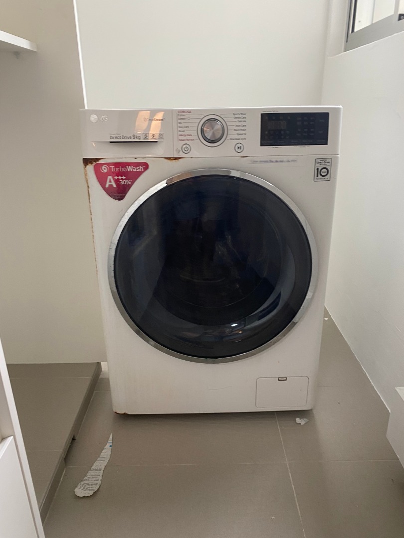 LG 9kg Front Load Smart Washing Machine, TV & Home Appliances, Washing Machines and Dryers on ...