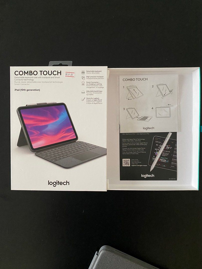 Logitech Combo Touch Keyboard for iPad (10th Generation), Computers ...
