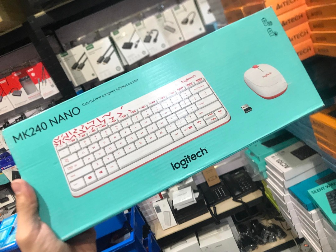 Logitech Mk240 Nano Wireless Keyboard Mouse Combo White On Carousell