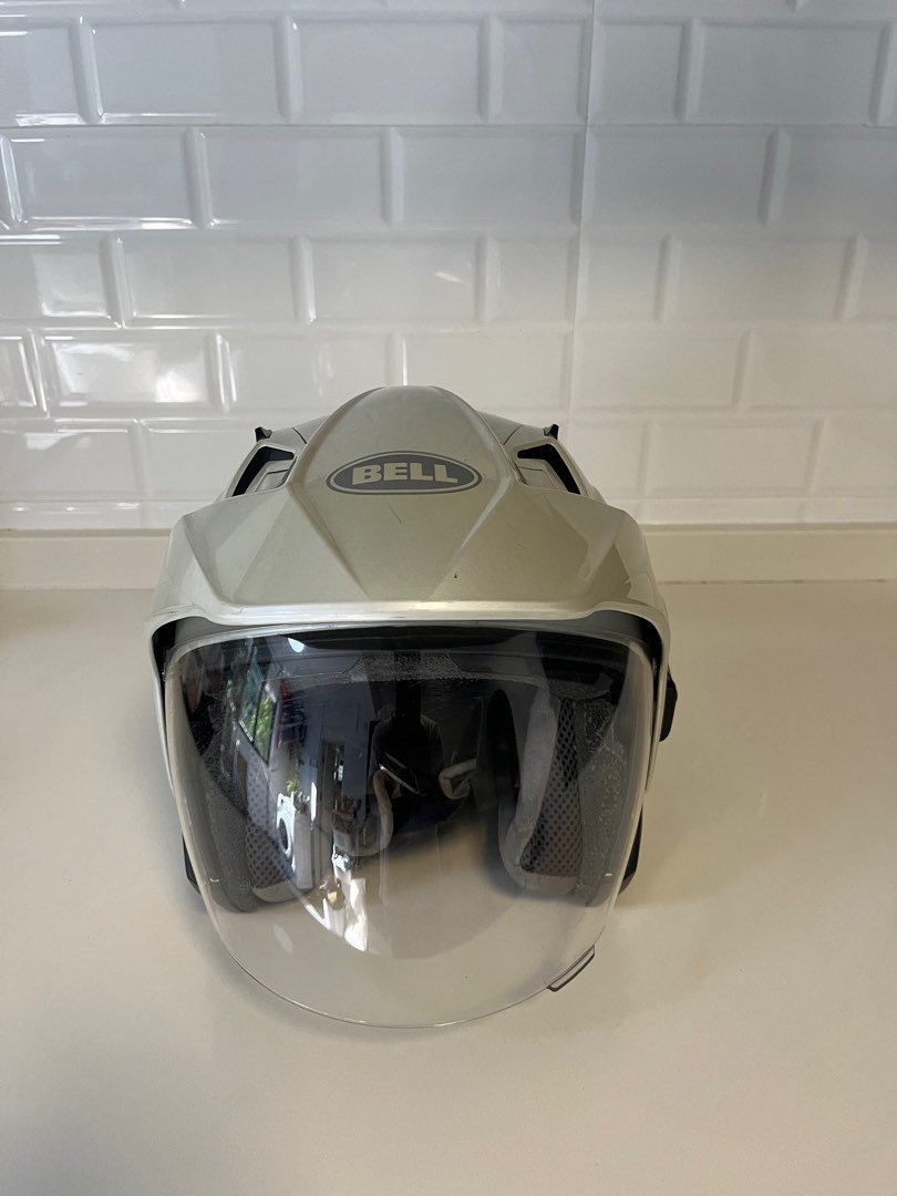 Mag-9 Sena Bell Helmet with sling bag, Motorcycles, Motorcycle Apparel ...