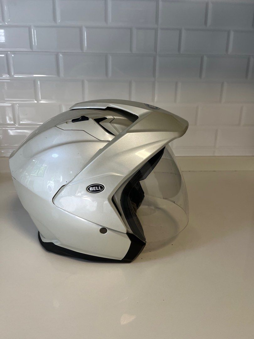 Mag-9 Sena Bell Helmet with sling bag, Motorcycles, Motorcycle Apparel ...