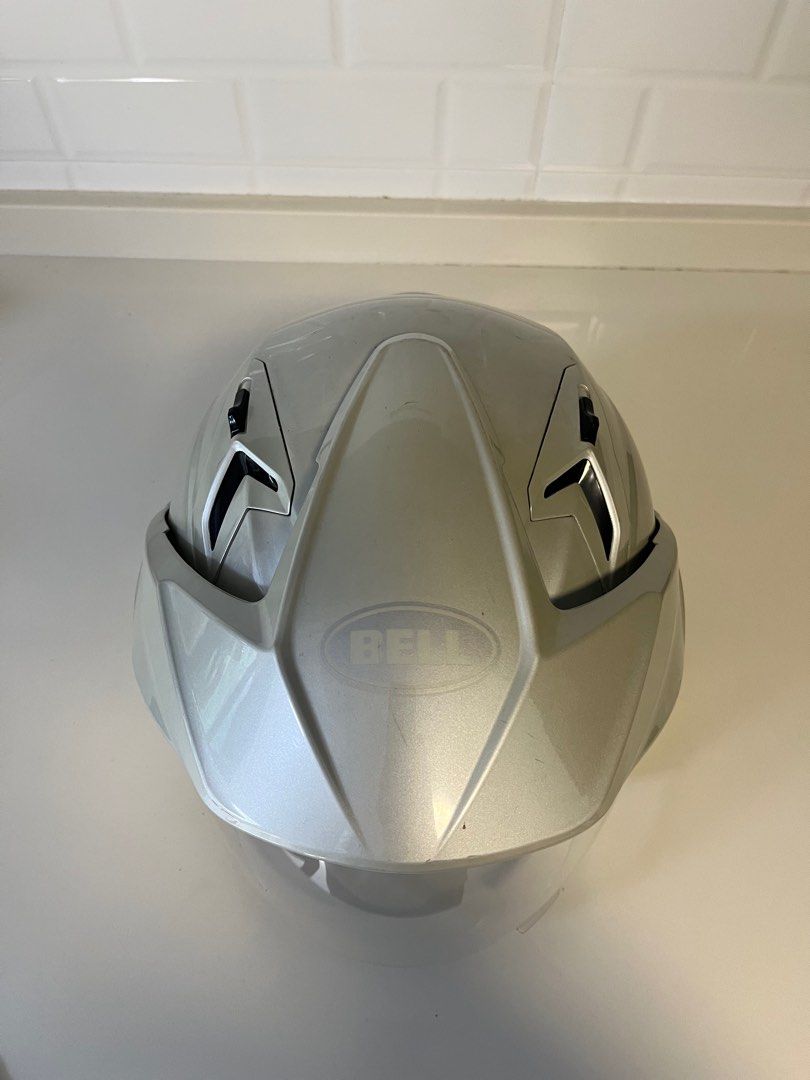 Mag-9 Sena Bell Helmet with sling bag, Motorcycles, Motorcycle Apparel ...