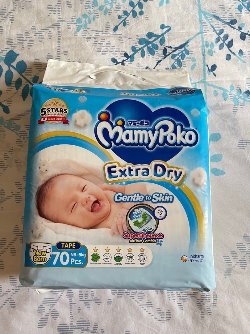 Mammy poko - extra dry - tape - newborn - 70 pcs, Babies & Kids ...