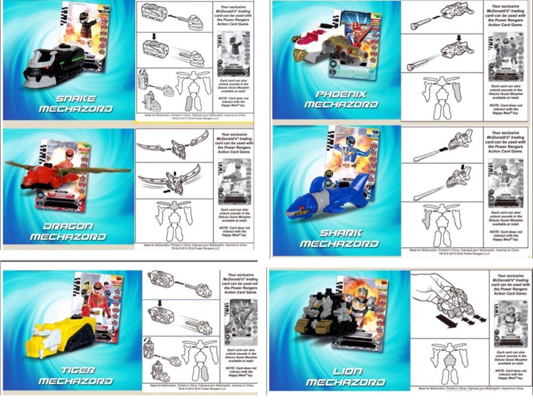 Mighty Morphin Power Rangers Burger King set of 5 ($50) POWER RANGERS ...