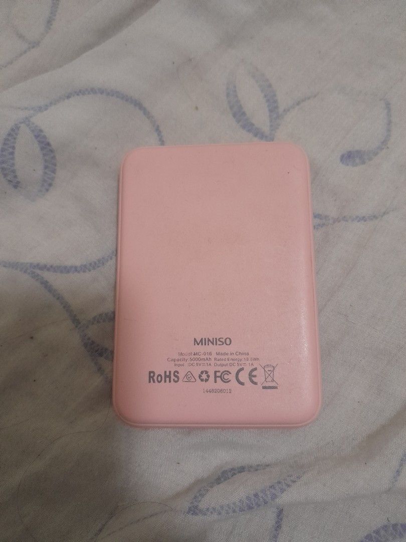 Miniso Pink Powerbank, Mobile Phones & Gadgets, Mobile & Gadget ...
