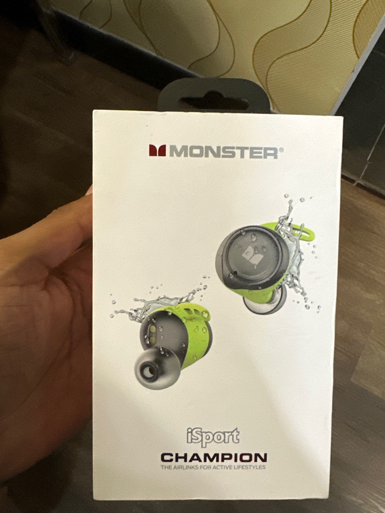 Monster champion wireless earphone., Audio, Earphones on Carousell