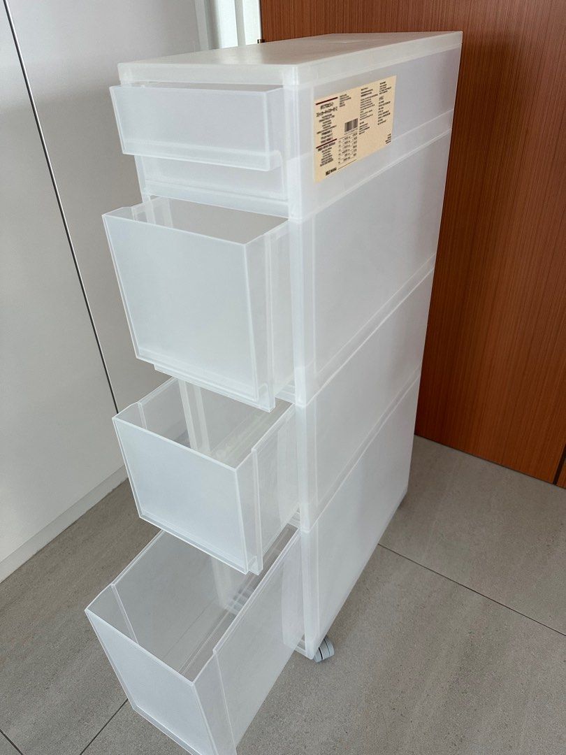 Muji Drawers with Wheels - PP STOCKER / WITH CASTER / 2 W18*D40*H83cm ...
