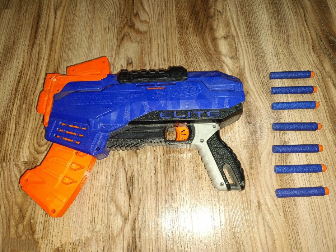 NERF ELITE RUKKUS ICS 8 TOY GUN with 7 BULLETS, Hobbies & Toys, Toys ...