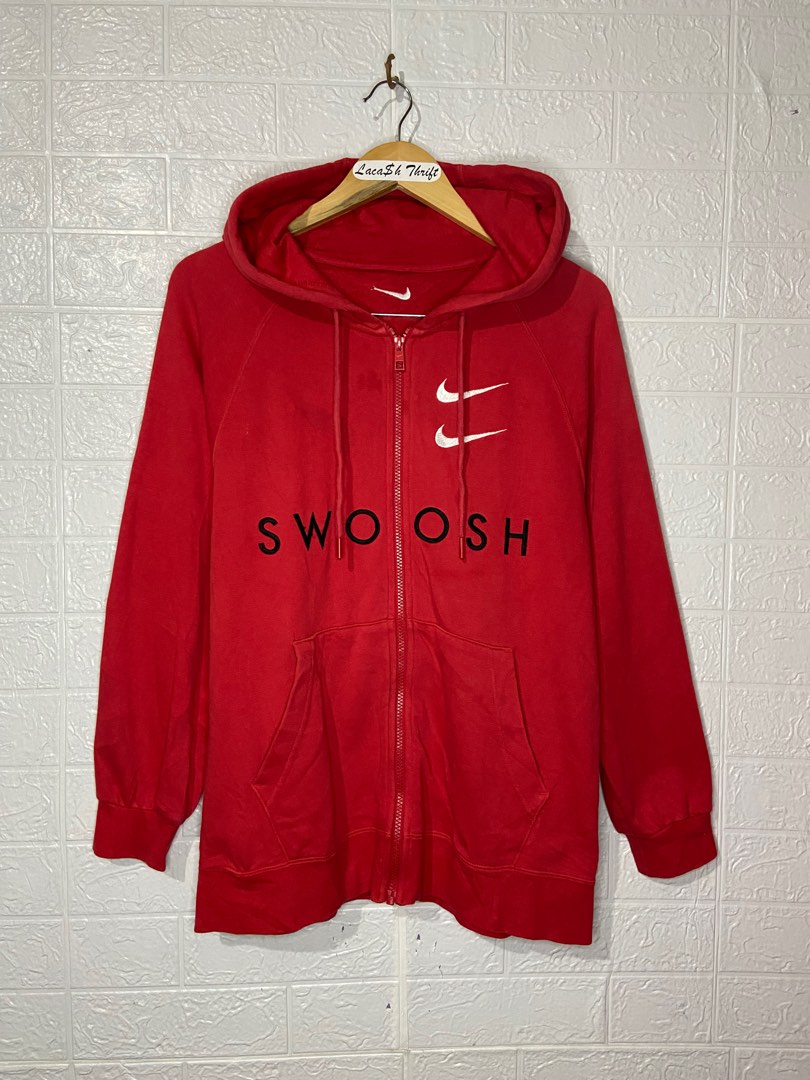 NIKE DOUBLE SWOOSH (M-L ~ Red), Men's Fashion, Tops & Sets, Hoodies on ...