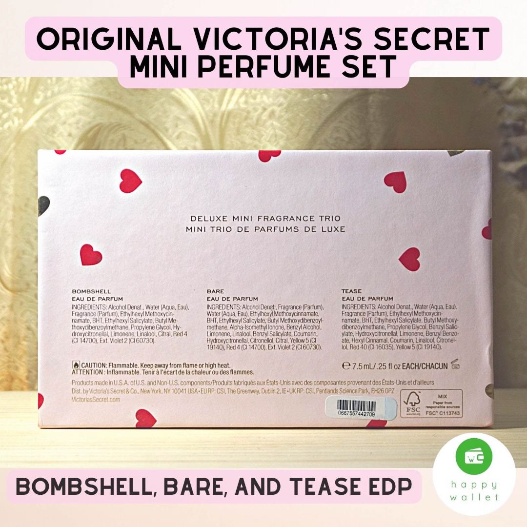 ORIGINAL Victoria's Secret Miniature Perfume Set VS Bombshell, Bare ...