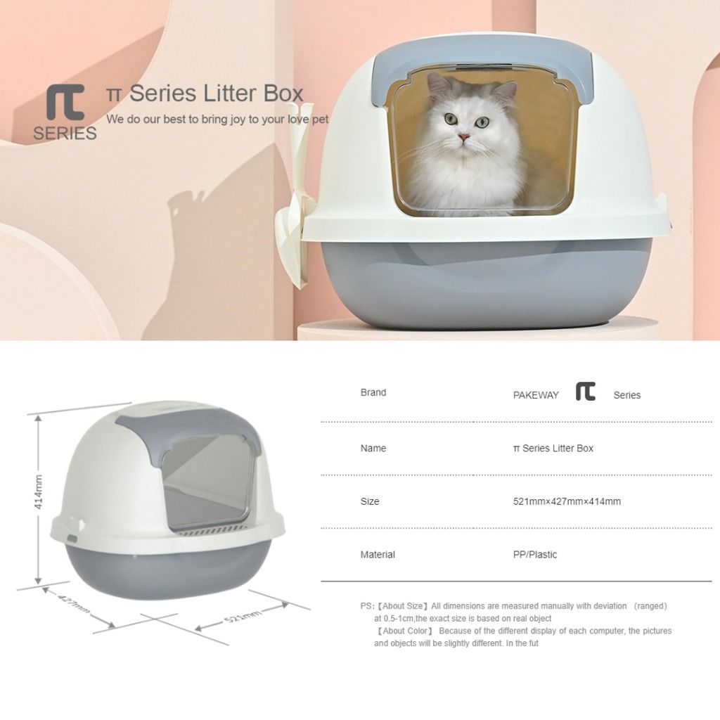 (Pakeway) Enclosed Cat Litter Box Full Enclosed Flip Cat Toilet Free ...