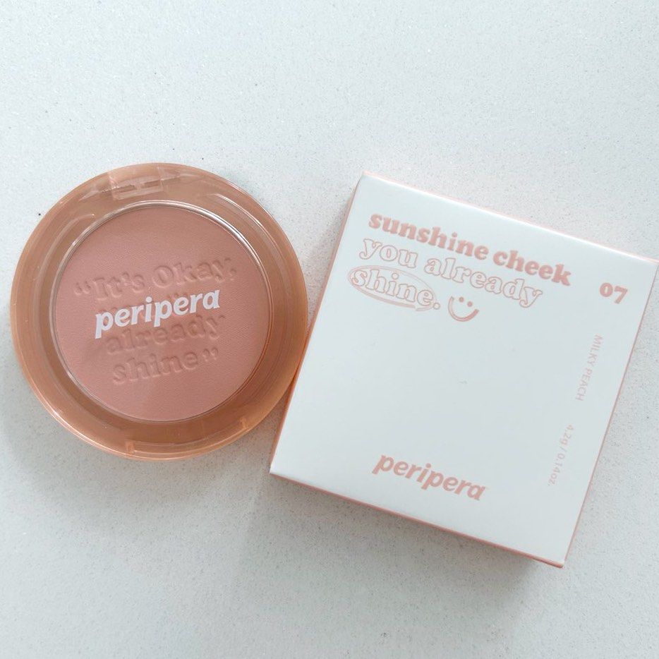 Peripera Pure Blushed Sunshine Cheek 07 Milky Peach (4.2g blush ...