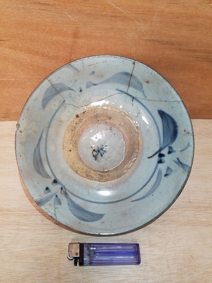 Piring Kuno Tapal Kuda Blue White Era Dinasti Ming 21.3 Cm, Antik ...