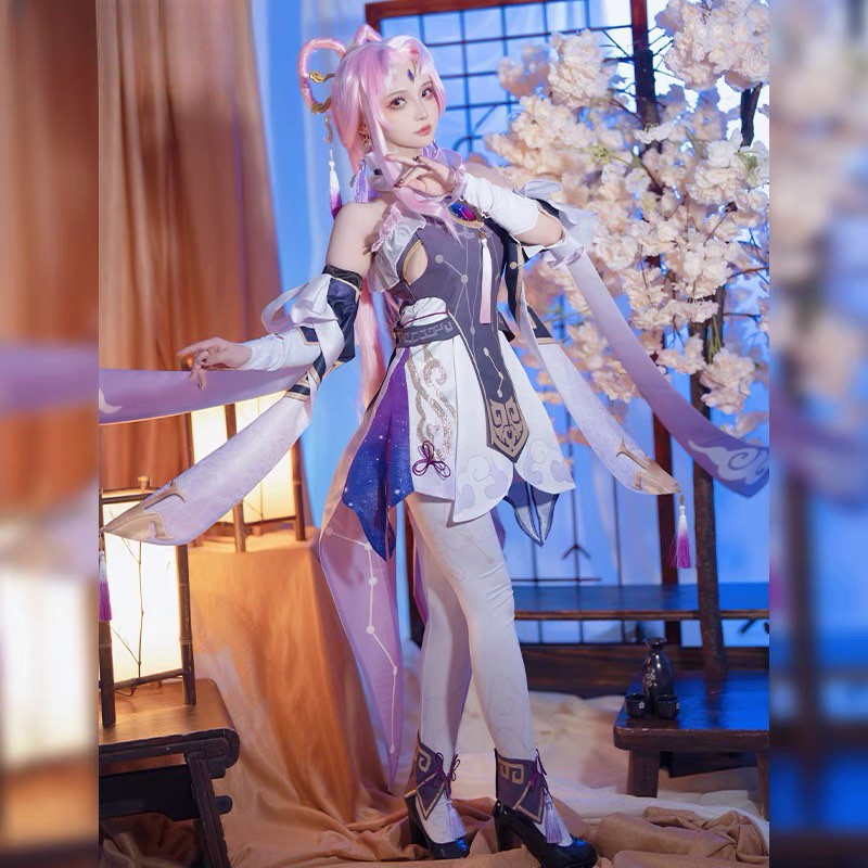 [PO] Fu Xuan Honkai Star Rail Cosplay Fuxuan Costume Wig Shoes, Women's ...