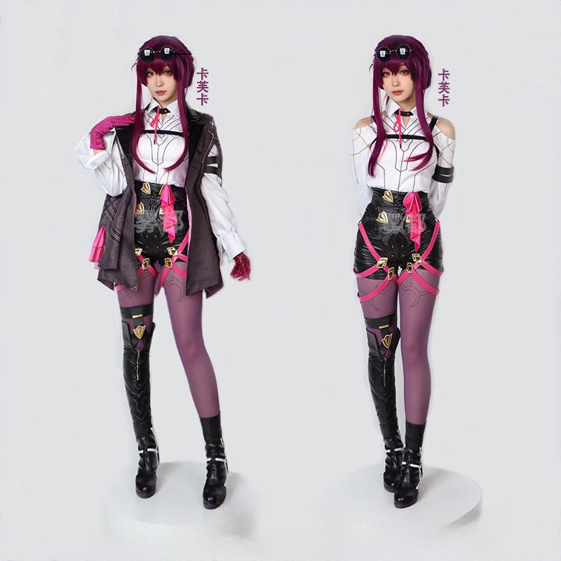 [PO] Kafka Honkai Star Rail Cosplay HSR Costume Wig Shoes, Hobbies ...