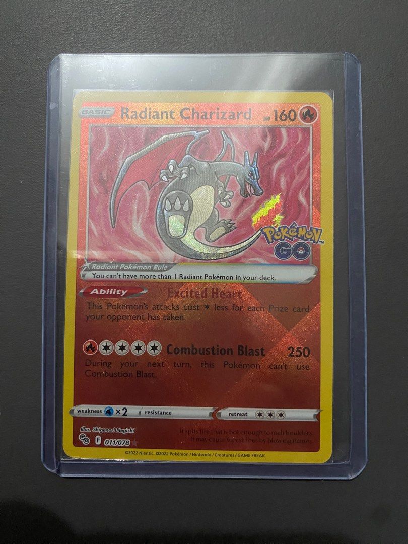 pokemon tcg radiant charizard pokemon go, Hobbies & Toys, Toys & Games ...