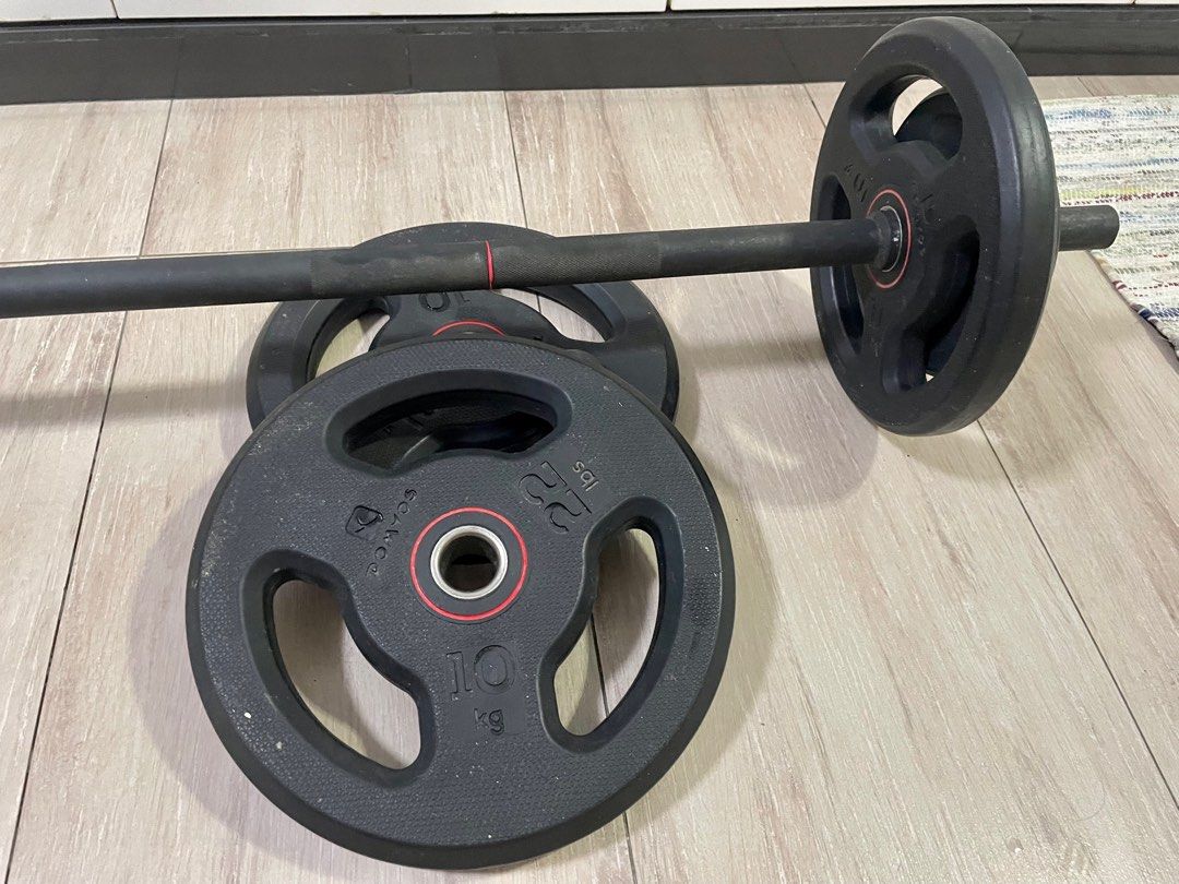 Pump Bar Weigh Training Kit 20KG with 10KG plates, Sports Equipment ...