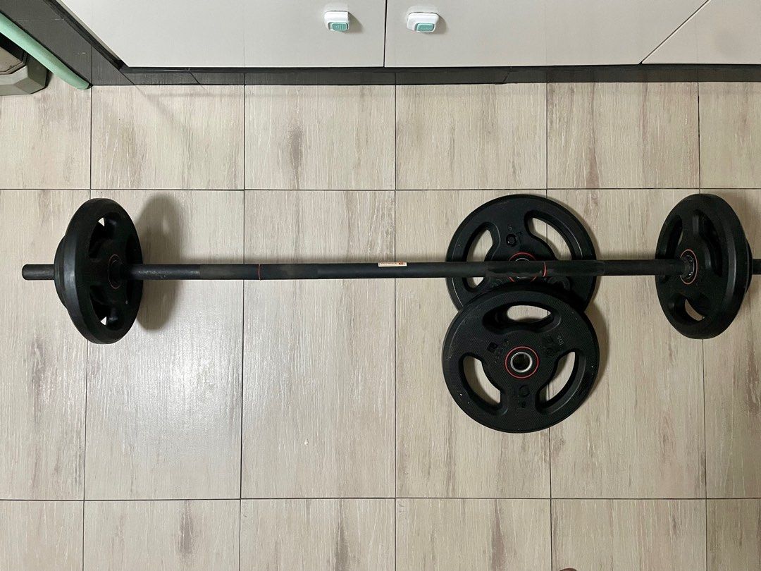 Pump Bar Weigh Training Kit 20KG with 10KG plates, Sports Equipment ...