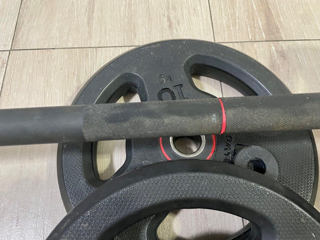 Pump Bar Weigh Training Kit 20KG with 10KG plates, Sports Equipment ...
