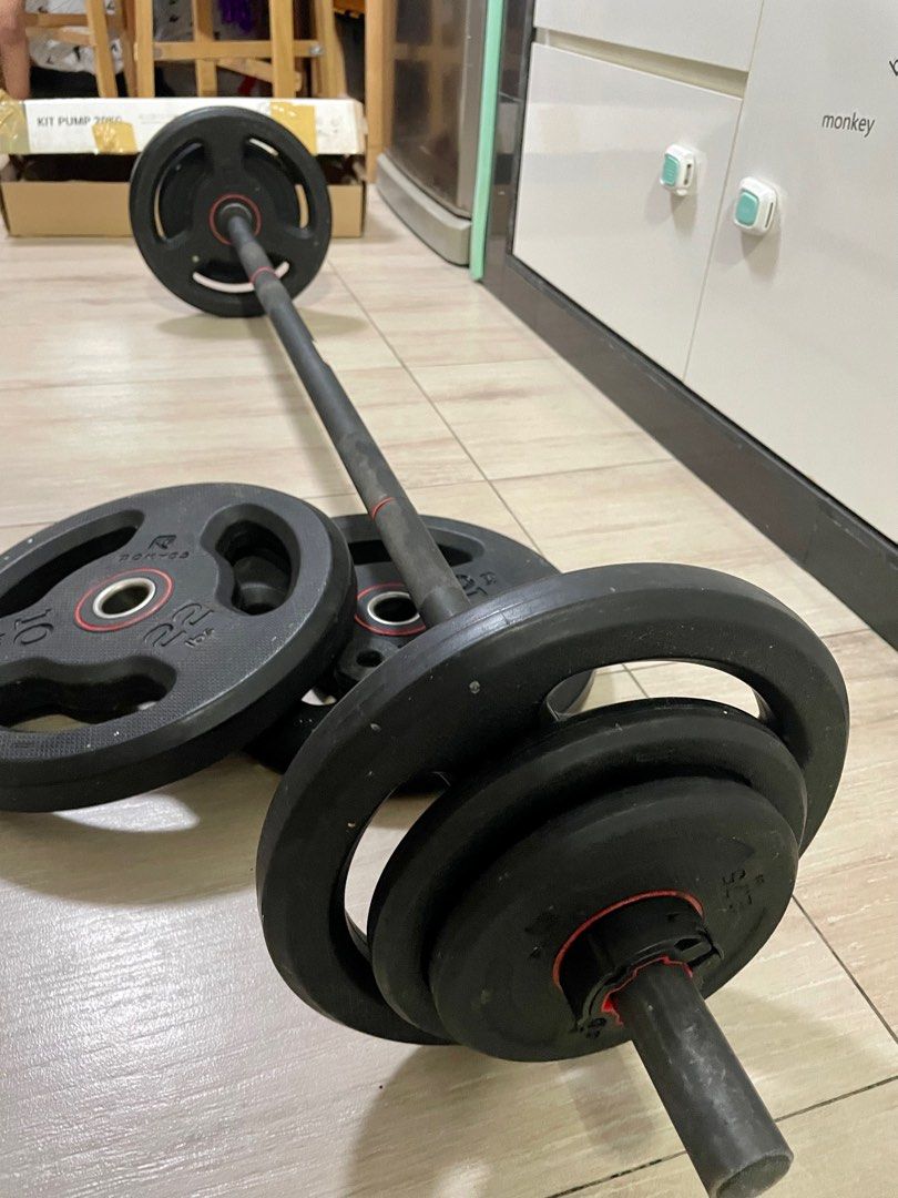 Pump Bar Weigh Training Kit 20KG with 10KG plates, Sports Equipment ...