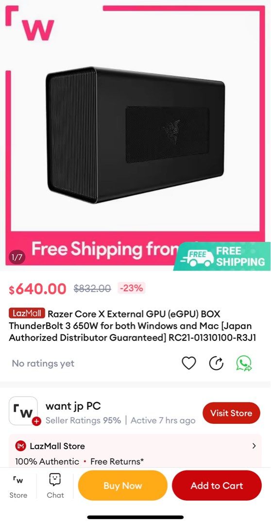 Razer external graphic card for laptop EGPU, Computers & Tech, Laptops ...