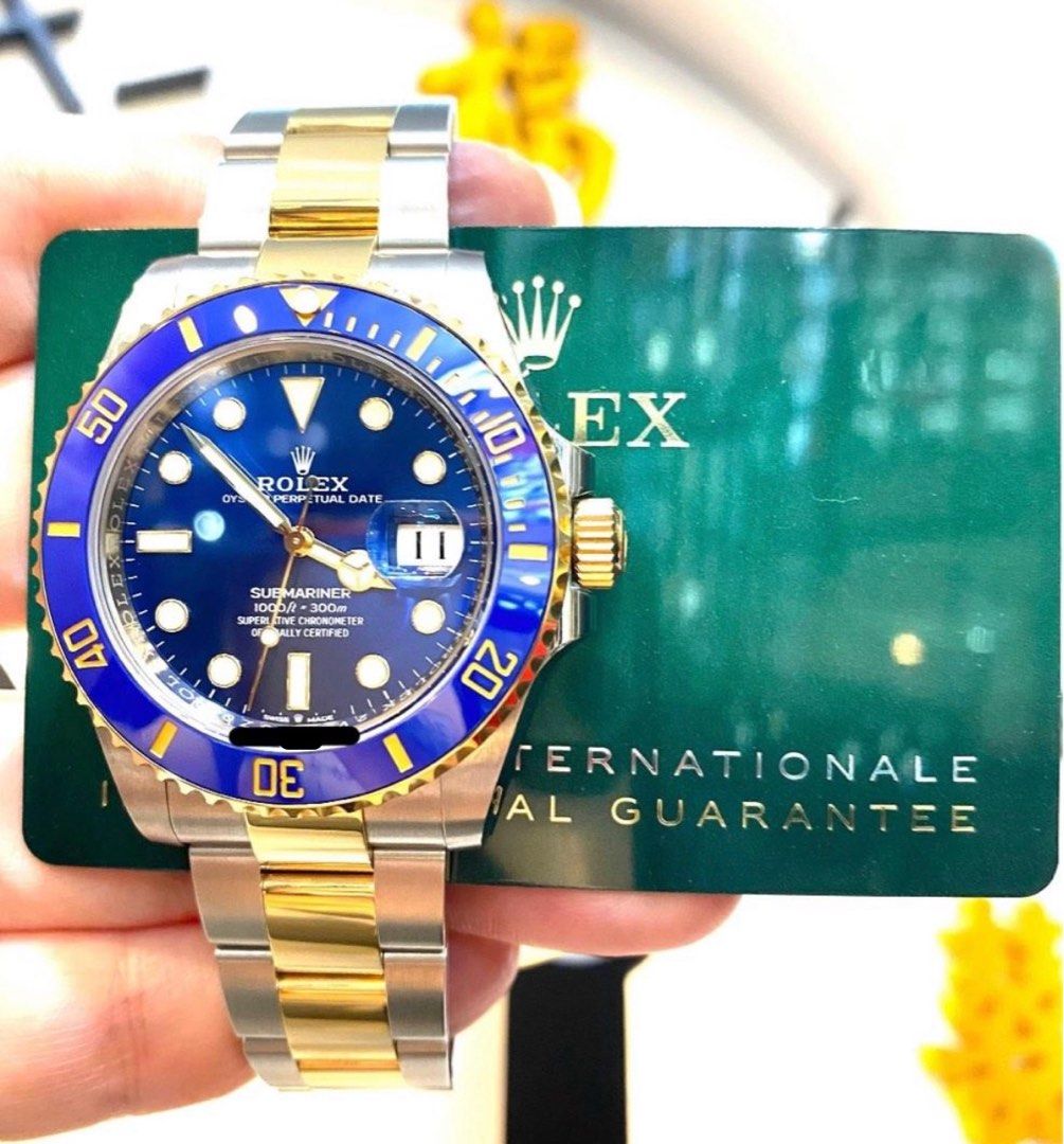 Rolex 126613lb submariner date TT blue, Luxury, Watches on Carousell