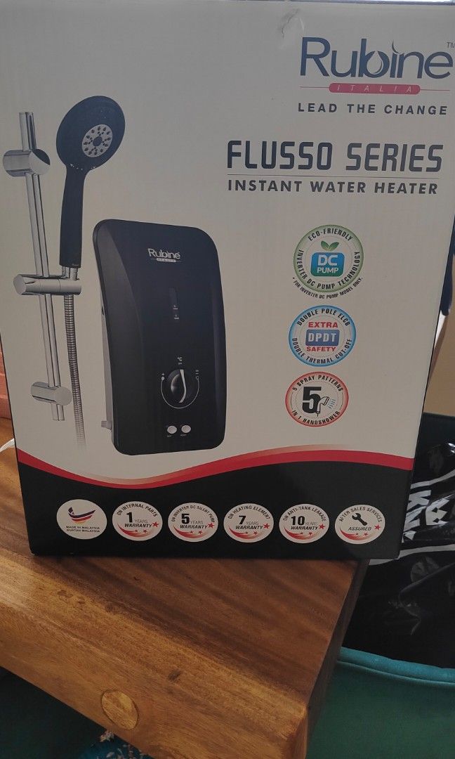 Rubine Instant water heater c/w DC pump, TV & Home Appliances, Water ...
