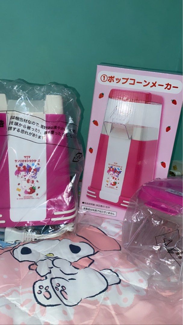SANRIO POPCORN MAKER AUTHENTIC!!FROM JAPAN!!MELODY,HELLO KITTY,KUROMI ...