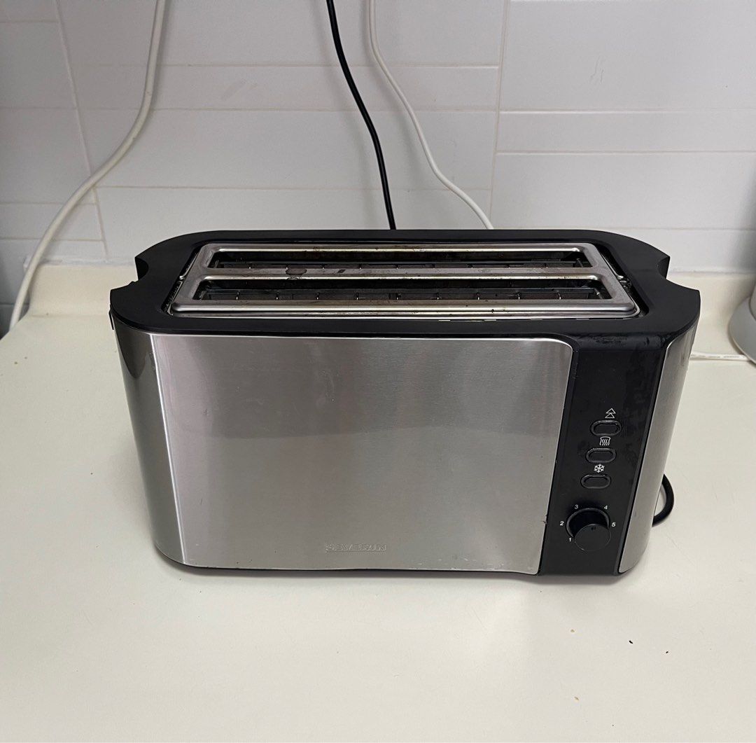 Severin AT 2590 Automatic Long Slot Bread Toaster with Bun Warmer, TV ...