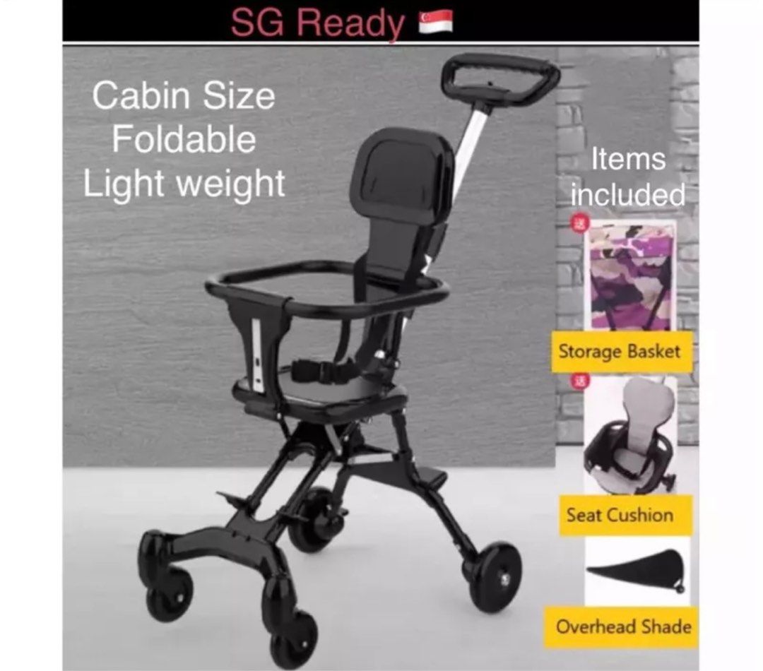 (SG Ready) Foldable Cabin Size Toddler Children Stroller, Babies & Kids ...