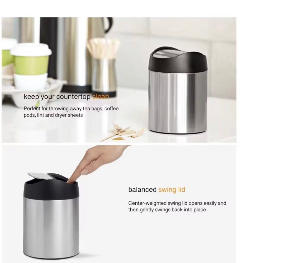 Simplehuman Countertop Bin, Furniture & Home Living, Cleaning ...