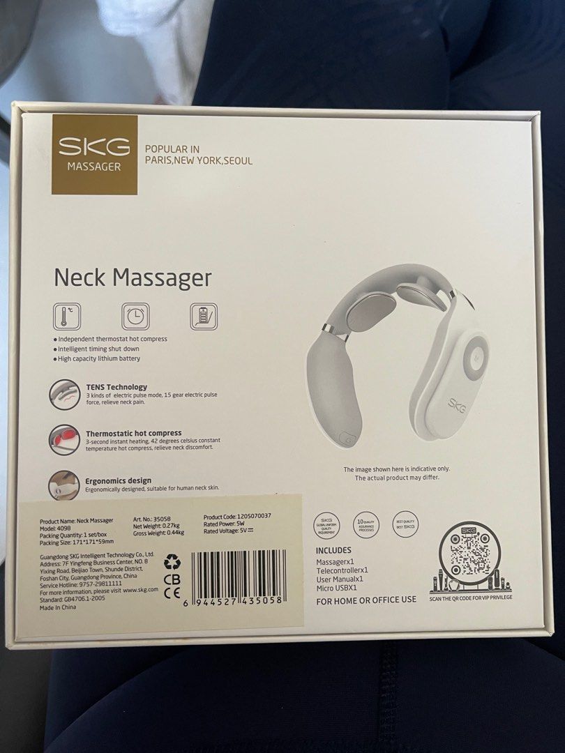 SKG Neck Massager, Health & Nutrition, Massage Devices on Carousell