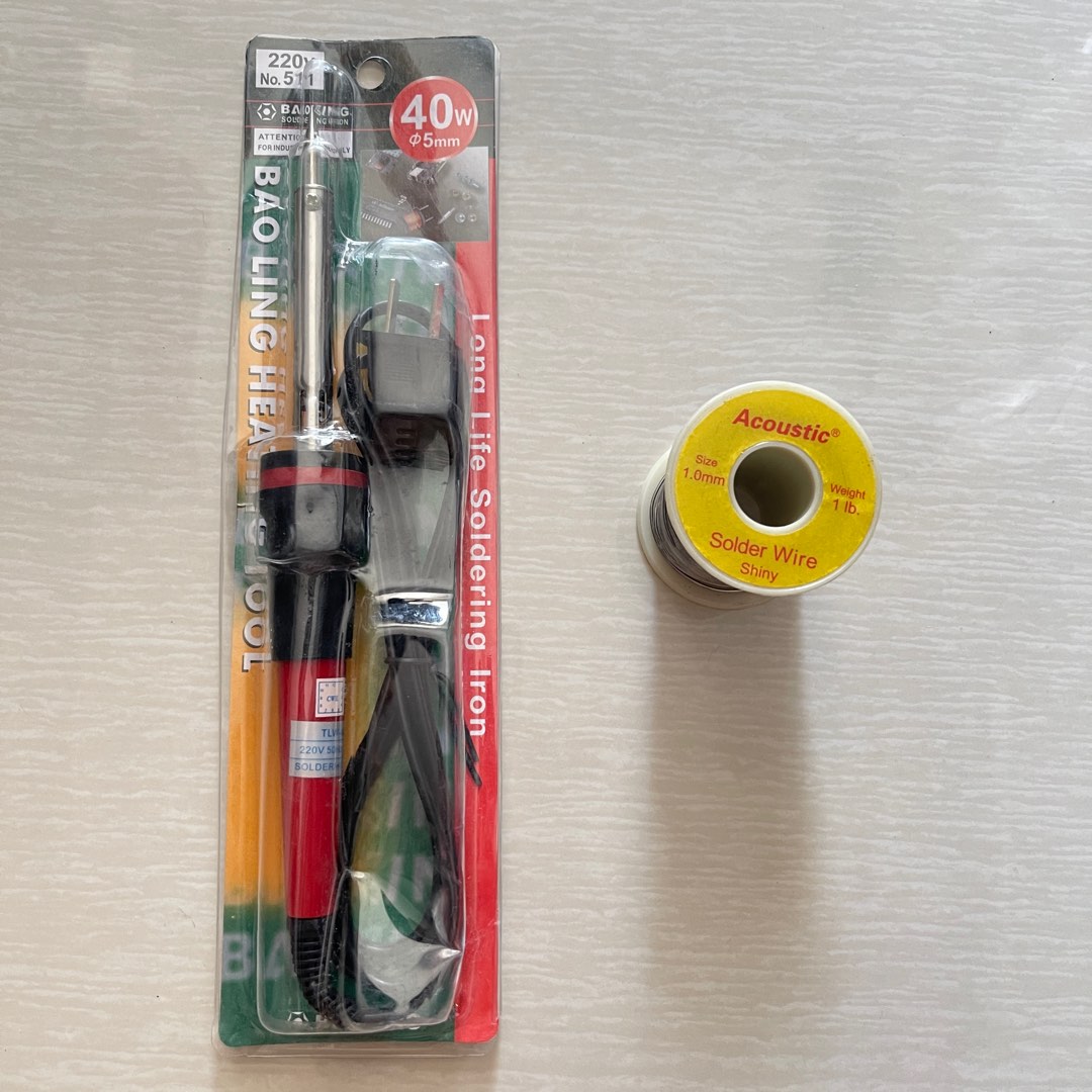 Soldering iron 40w hearing tool witb solder wire, Furniture & Home ...