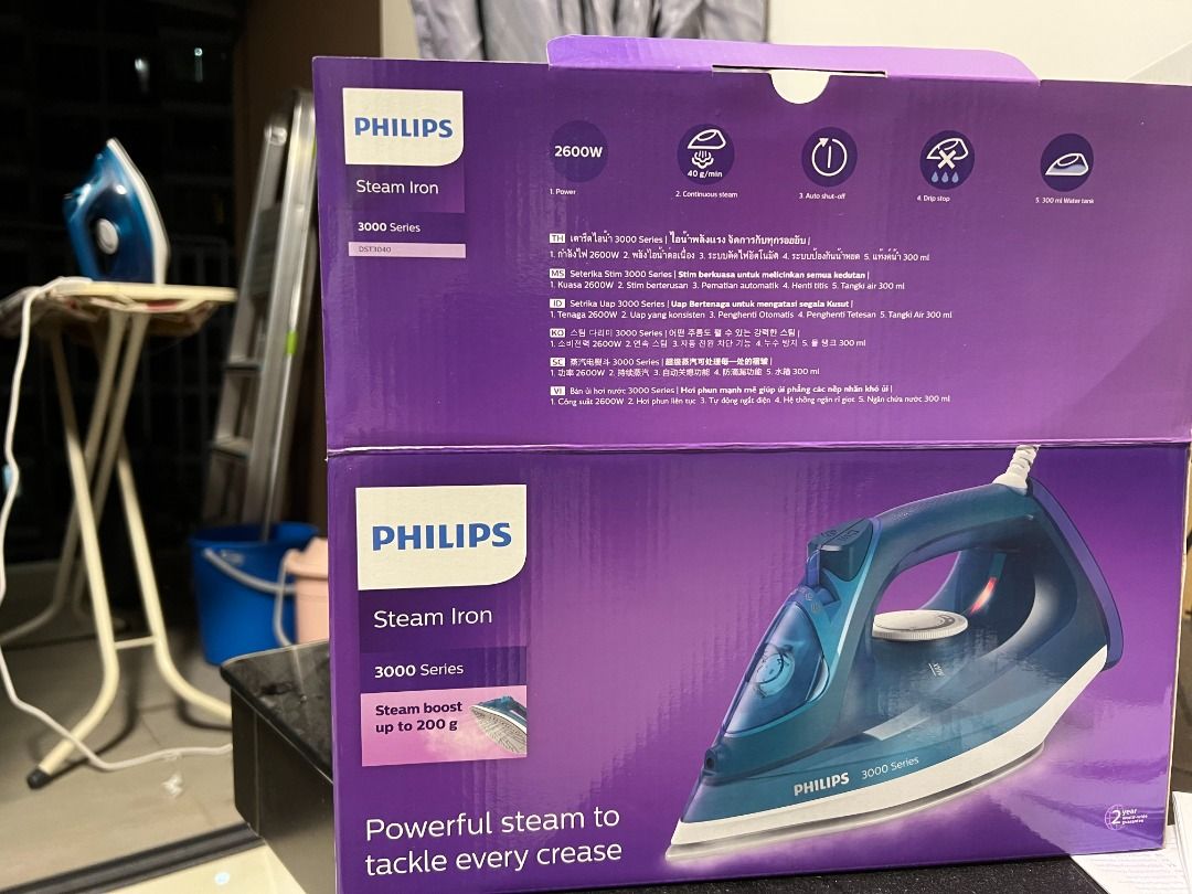 Steam Iron Philips 3000, TV & Home Appliances, Irons & Steamers on ...